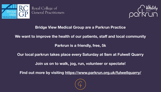 Join our park run! - Bridge View Medical Group